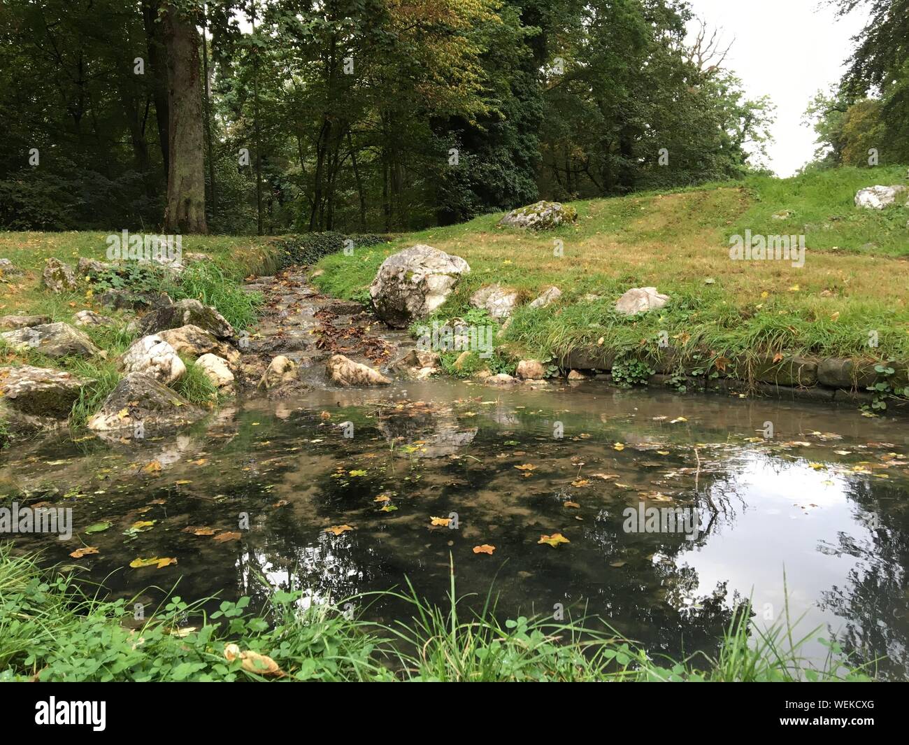 Water garden stream man made hi-res stock photography and images - Alamy