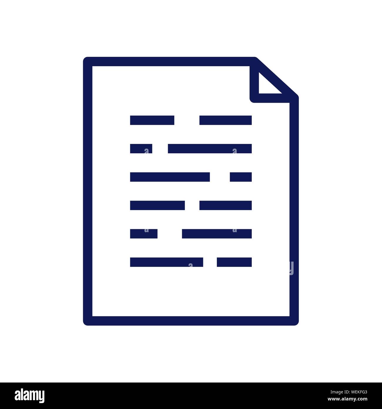 paper document file isolated icon Stock Vector Image & Art - Alamy