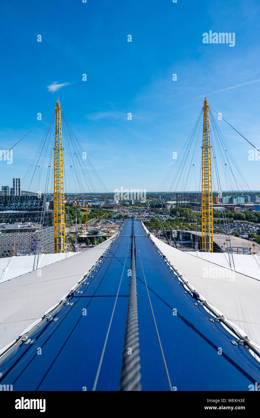 Up at the o2 Roof, Greenwich, London Stock Photo - Alamy