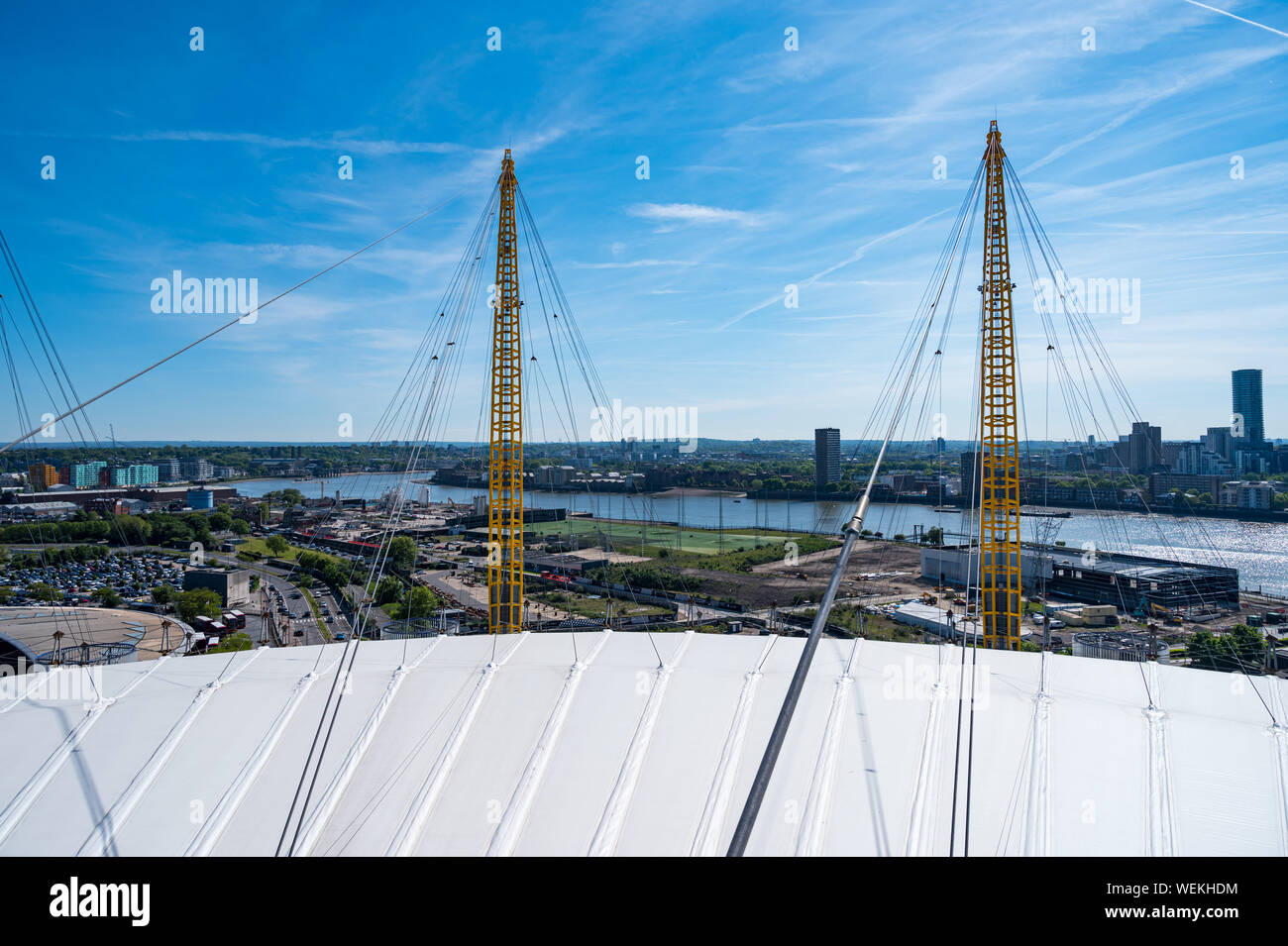 Up at the o2 Roof, Greenwich, London Stock Photo - Alamy