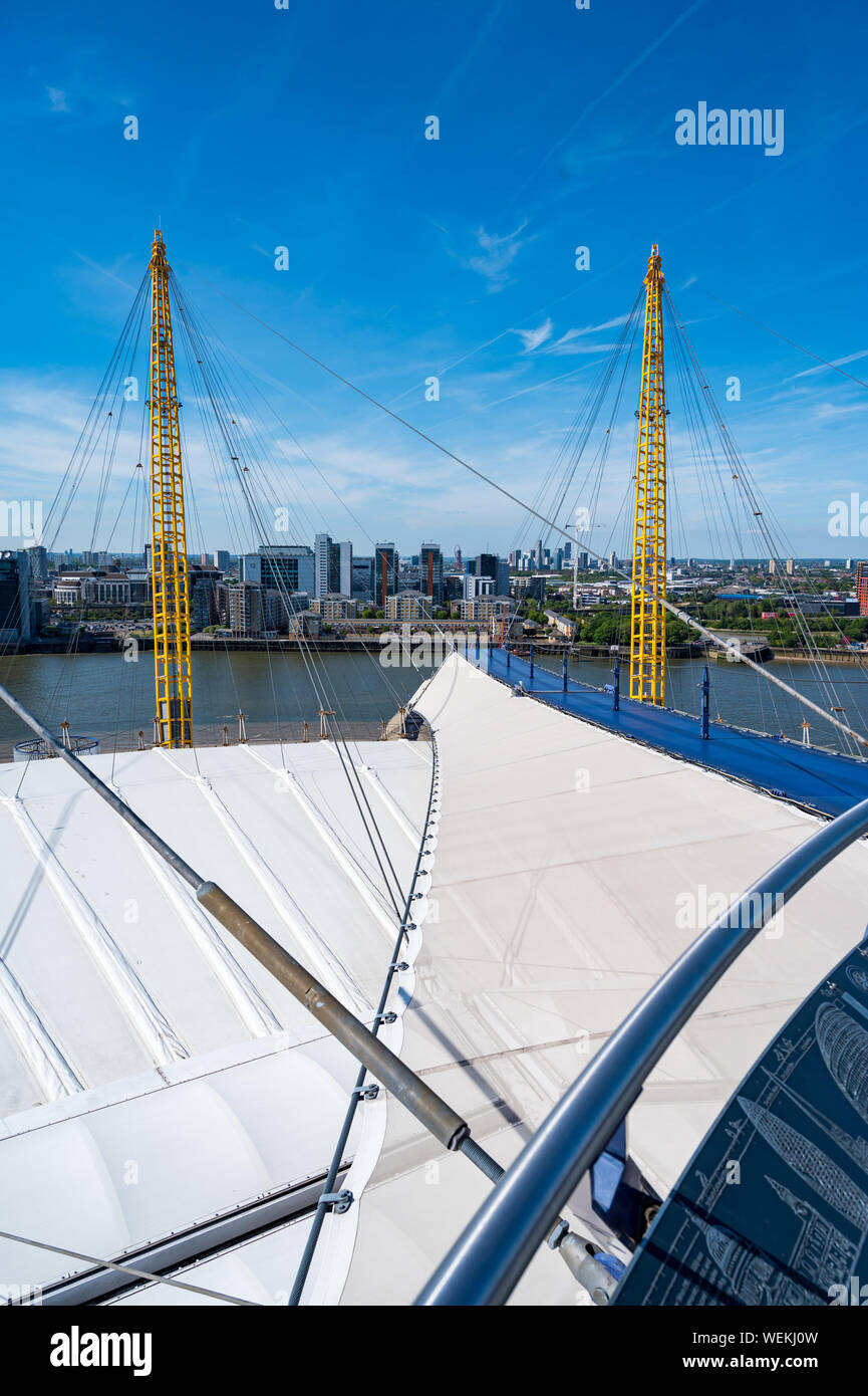 Up at the o2 Roof, Greenwich, London Stock Photo - Alamy