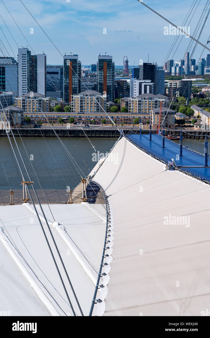 Up at the o2 Roof, Greenwich, London Stock Photo - Alamy