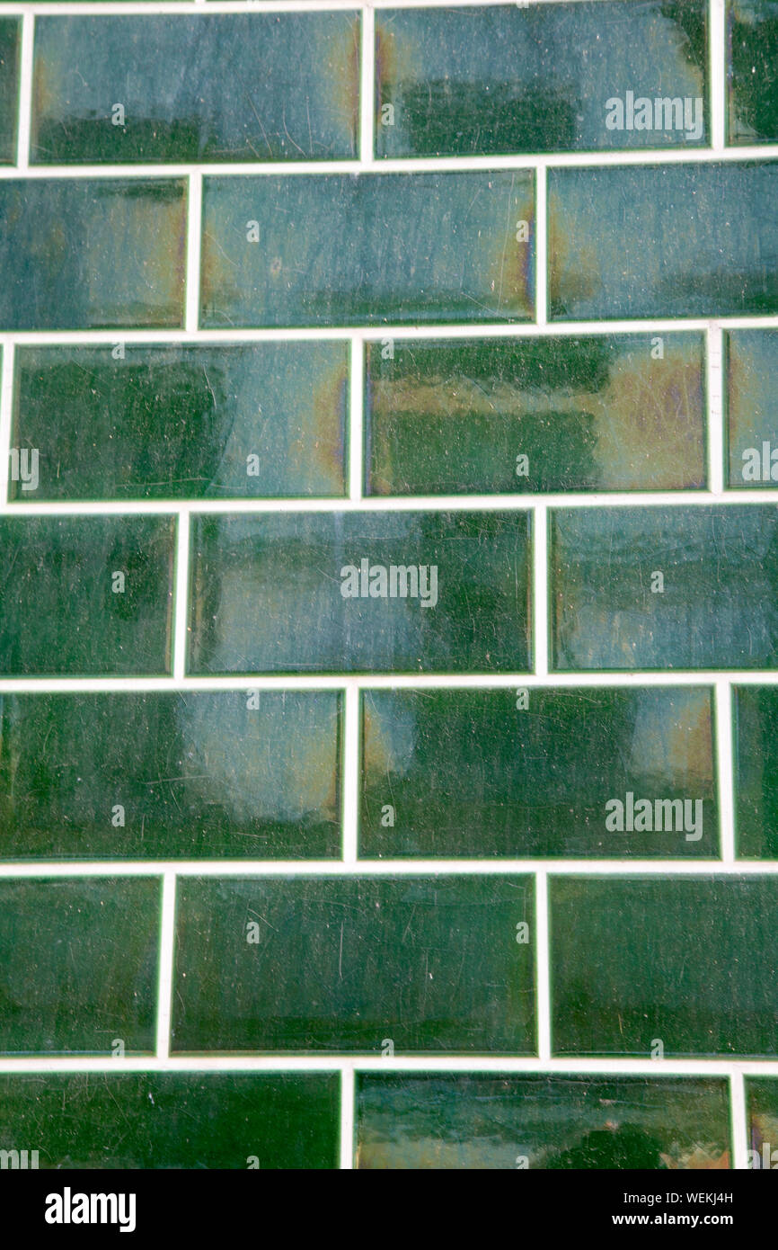 Green Tile Background in Building in Chelsea Stock Photo - Alamy