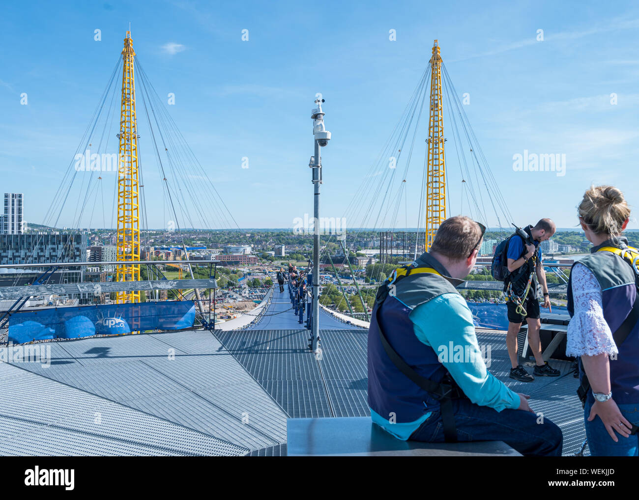 Up at the o2 Roof, Greenwich, London Stock Photo - Alamy