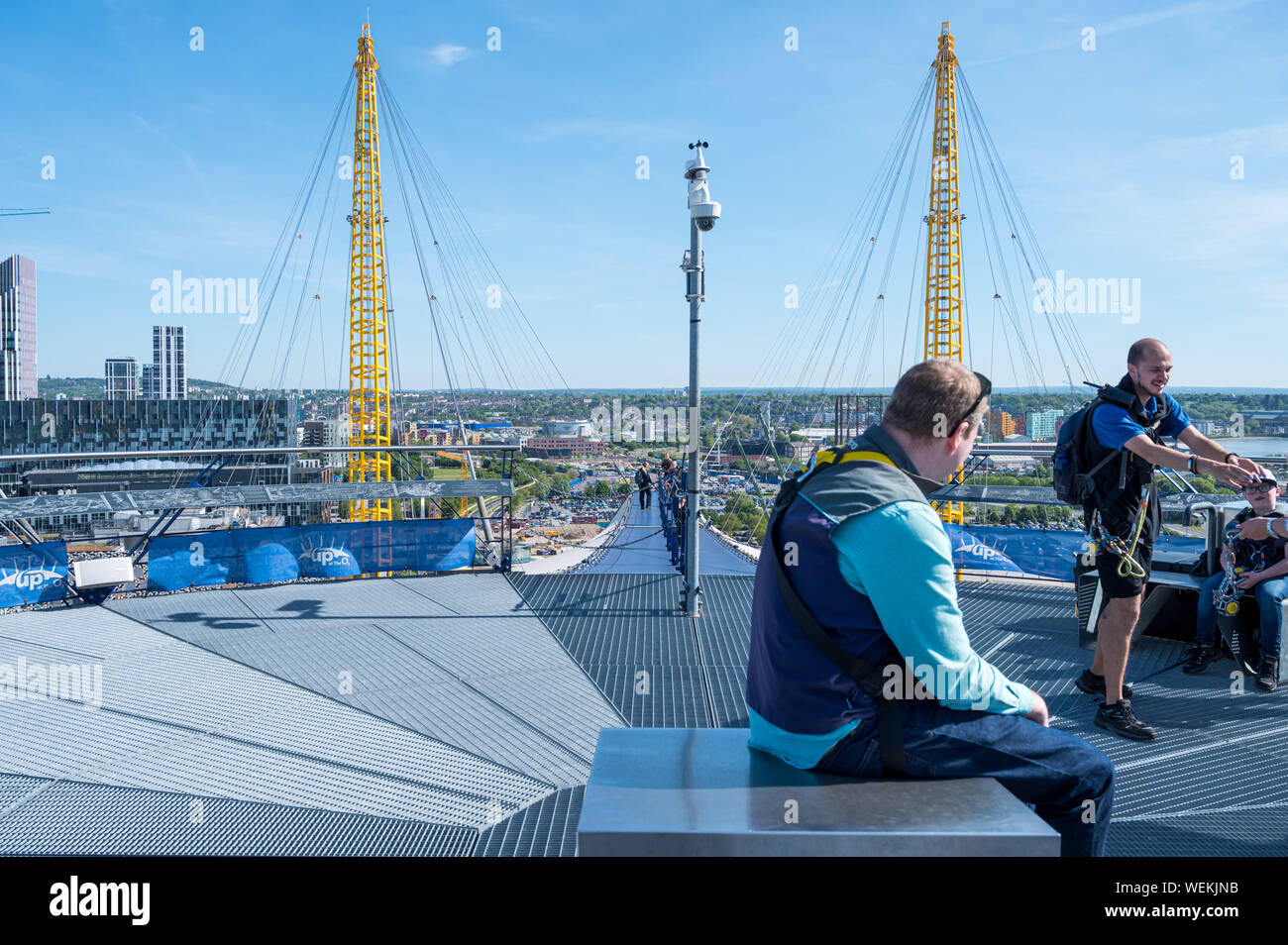 Up at the o2 Roof, Greenwich, London Stock Photo - Alamy