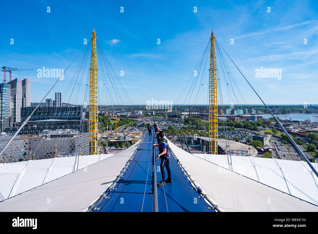 Up at the o2 Roof, Greenwich, London Stock Photo - Alamy