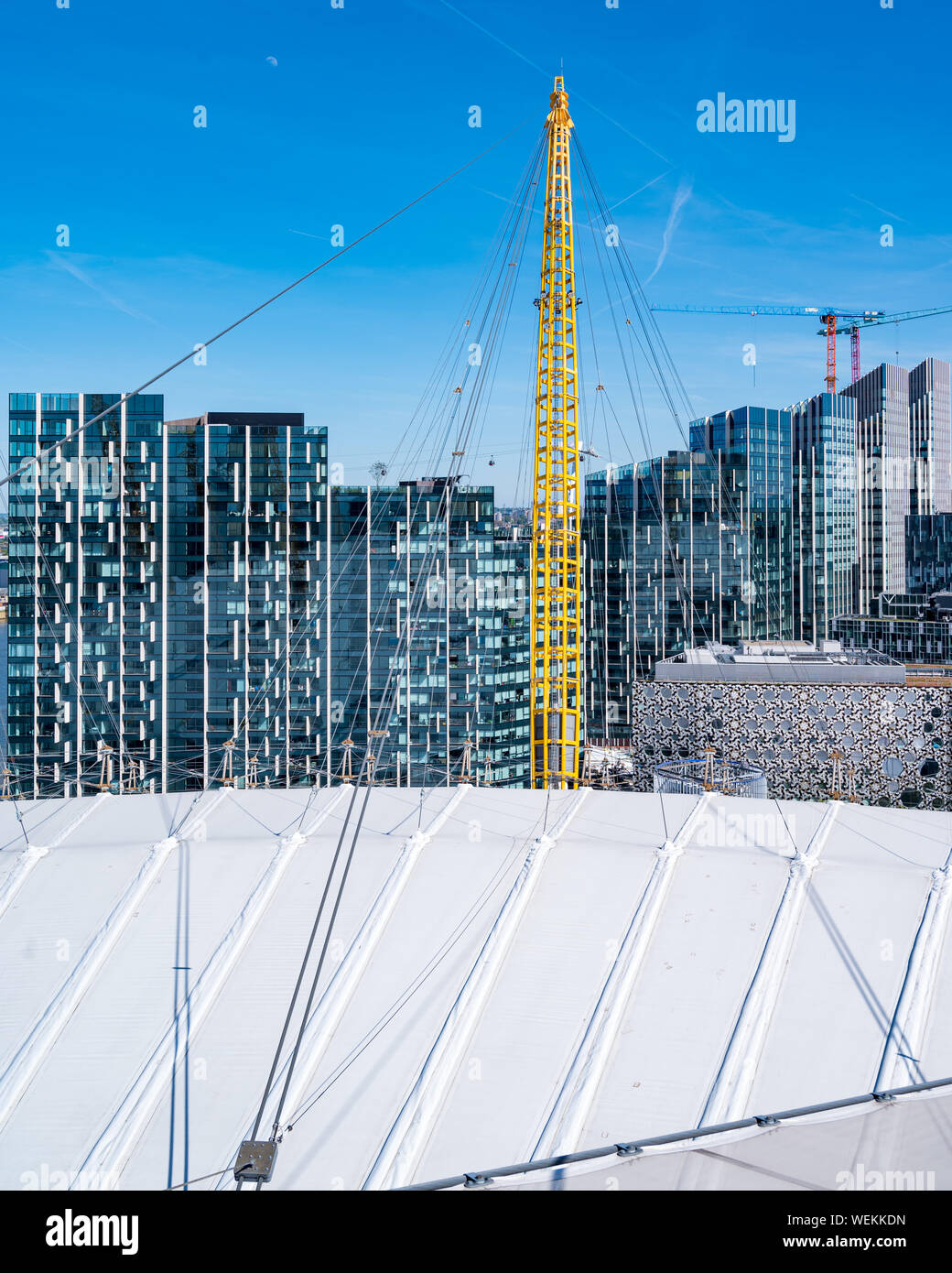 Up at the o2 Roof, Greenwich, London Stock Photo - Alamy