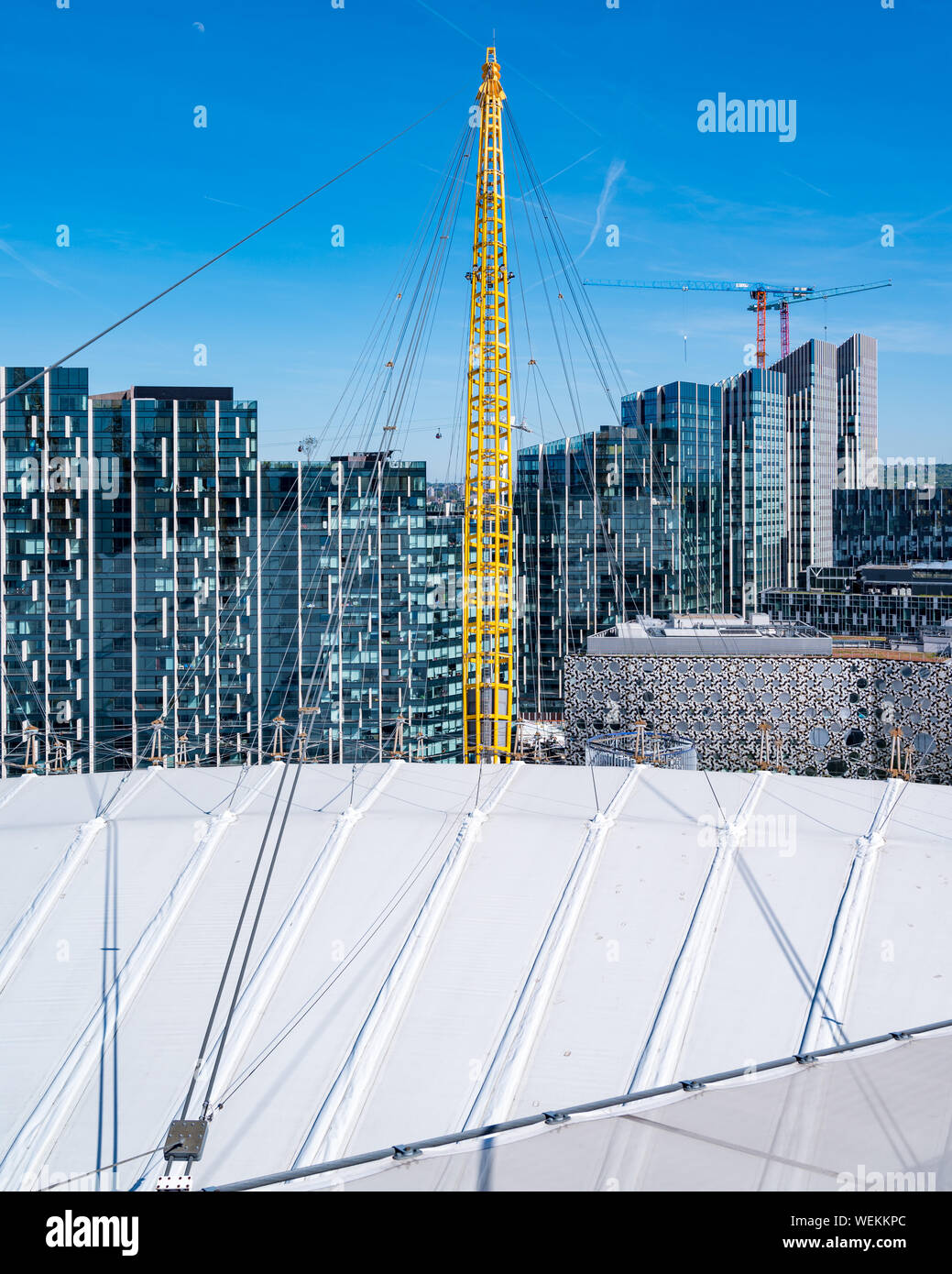 Up at the o2 Roof, Greenwich, London Stock Photo - Alamy