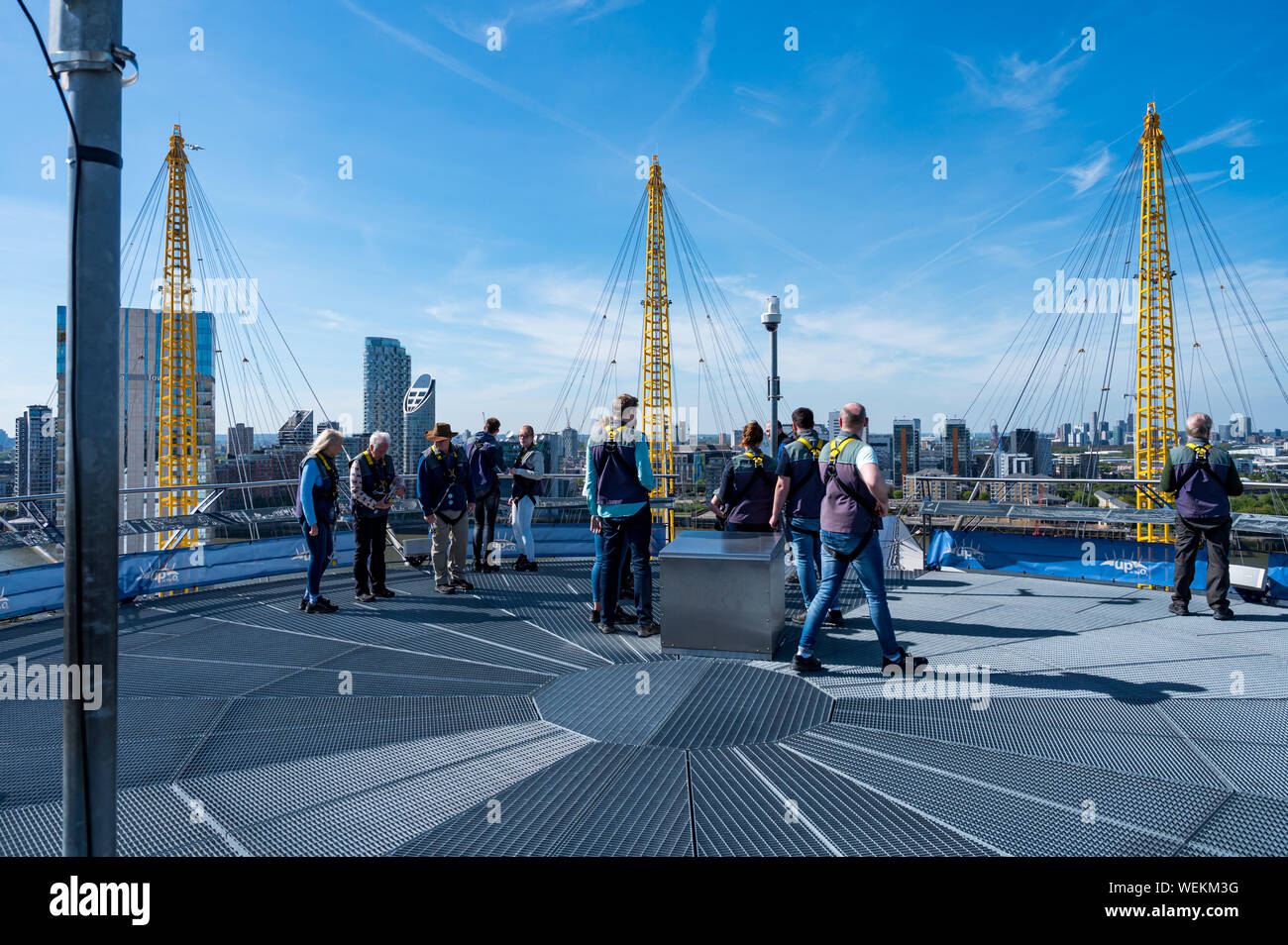Up at the o2 Roof, Greenwich, London Stock Photo - Alamy