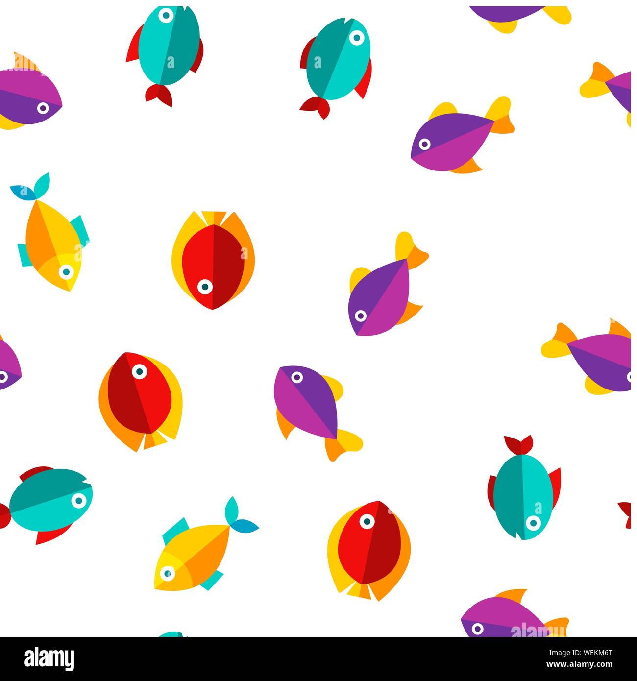 Fish, Exotic Species Vector Seamless Pattern Stock Vector Image & Art ...