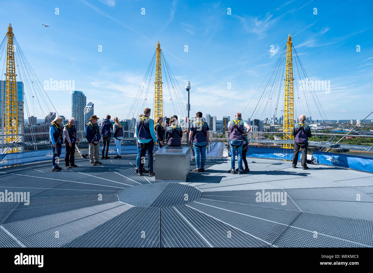 Up at the o2 Roof, Greenwich, London Stock Photo - Alamy