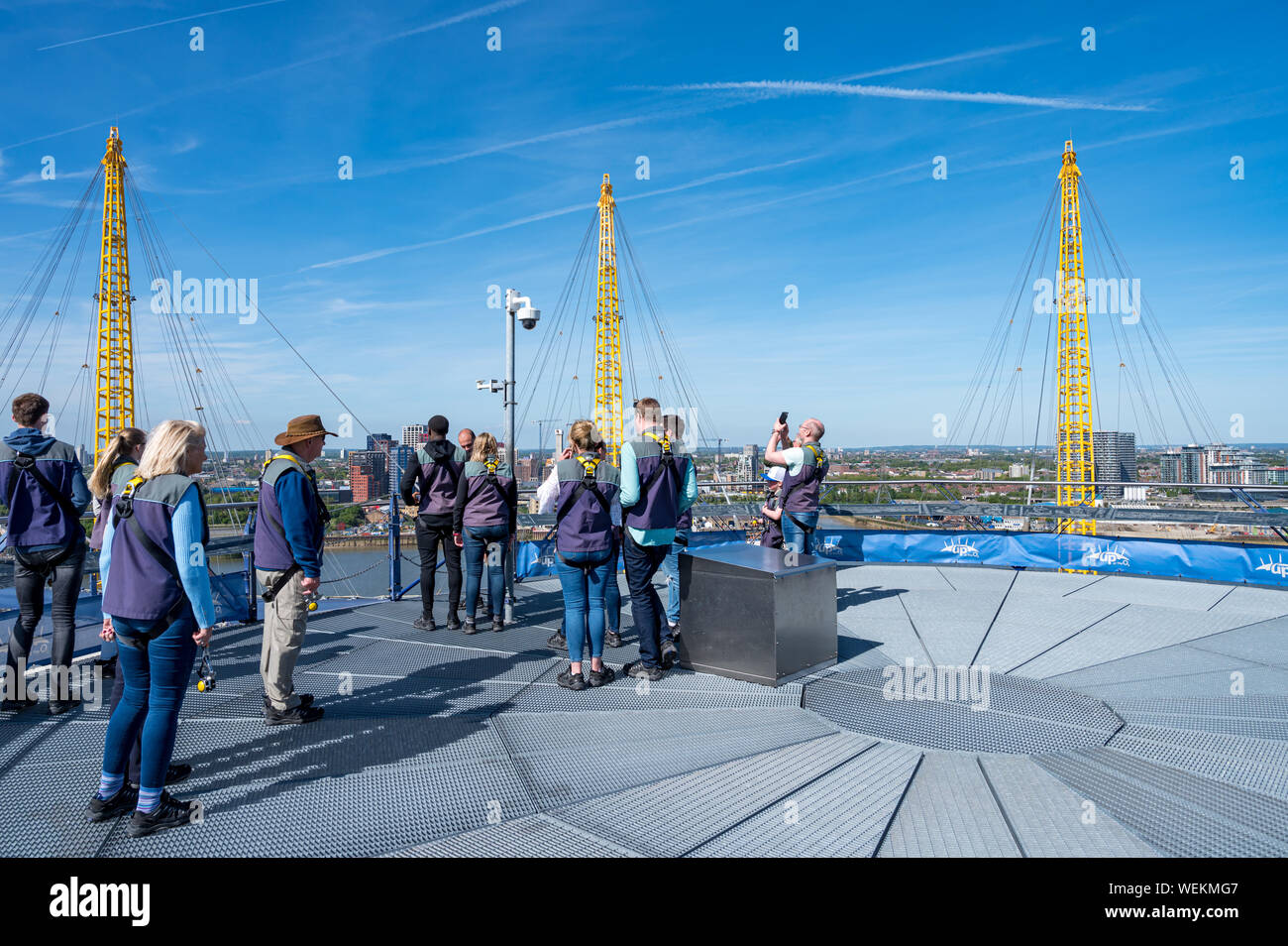 Up at the o2 Roof, Greenwich, London Stock Photo - Alamy