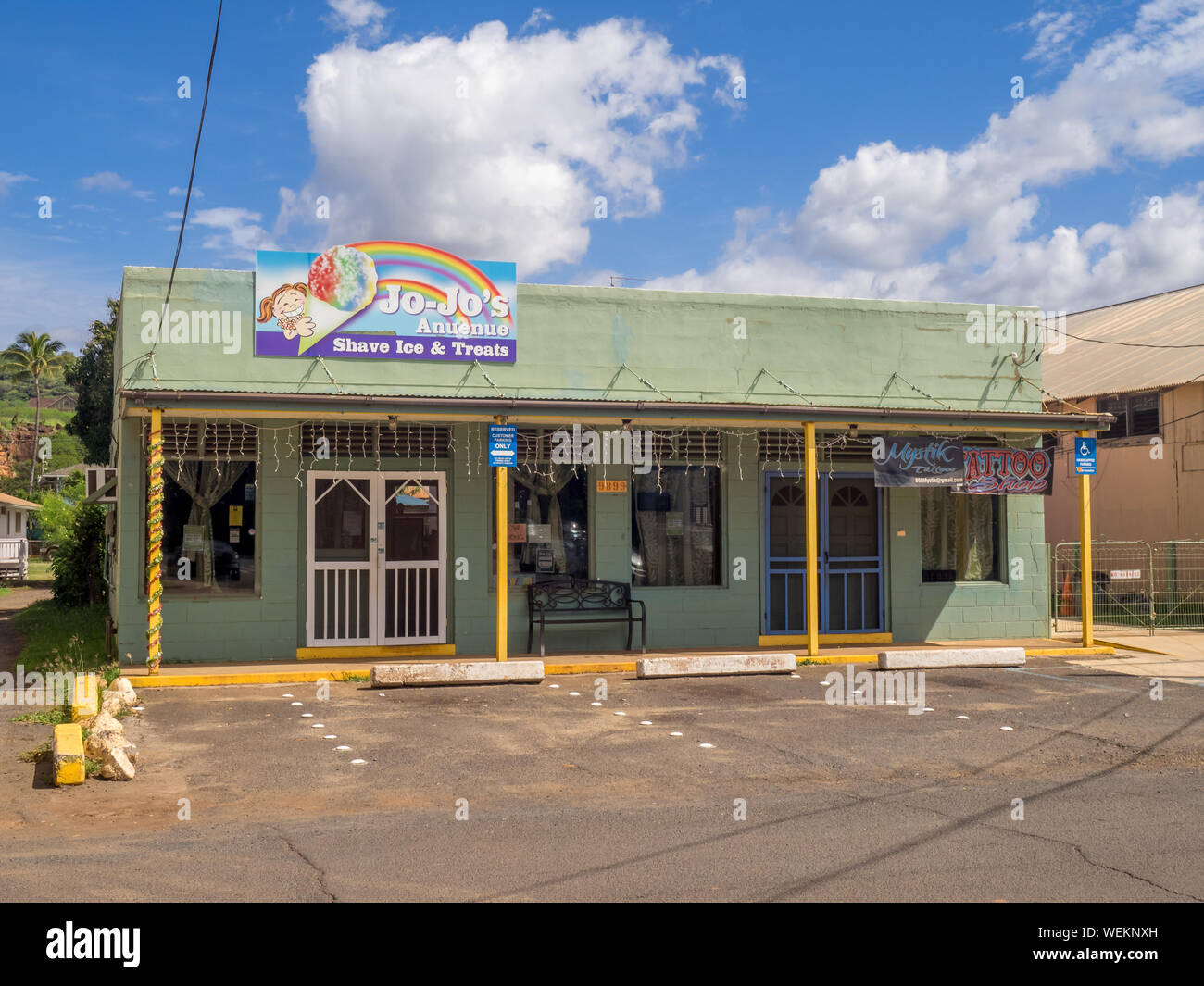 Business in Waimea Town on March 7, 2017 in Kauai, Hawaii. This ...