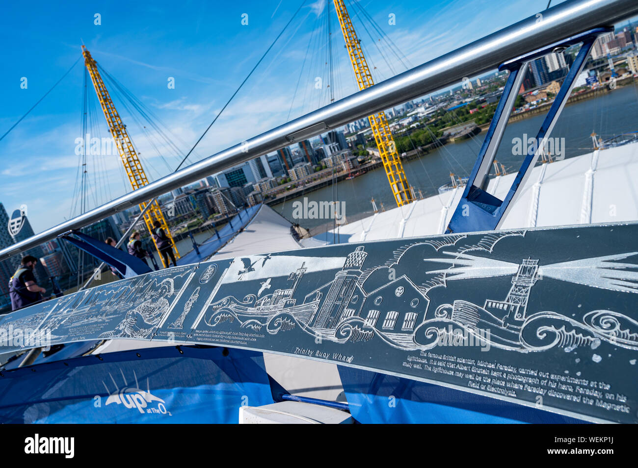 Up at the o2 Roof, Greenwich, London Stock Photo - Alamy