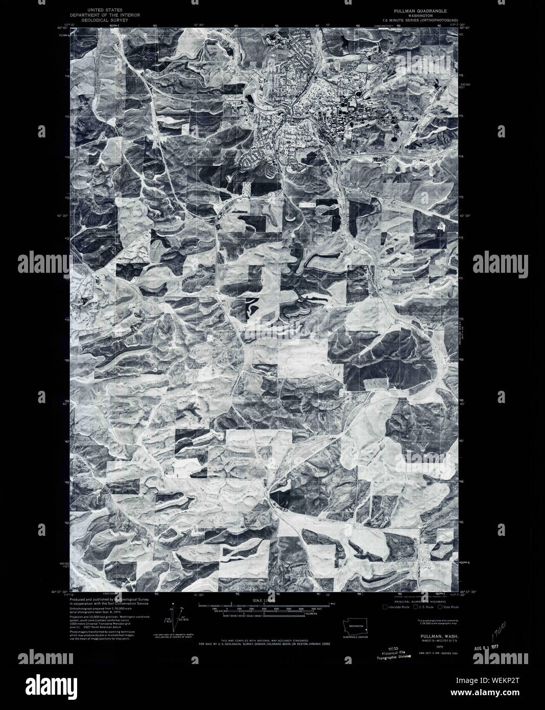 Pullman washington map hi-res stock photography and images - Alamy