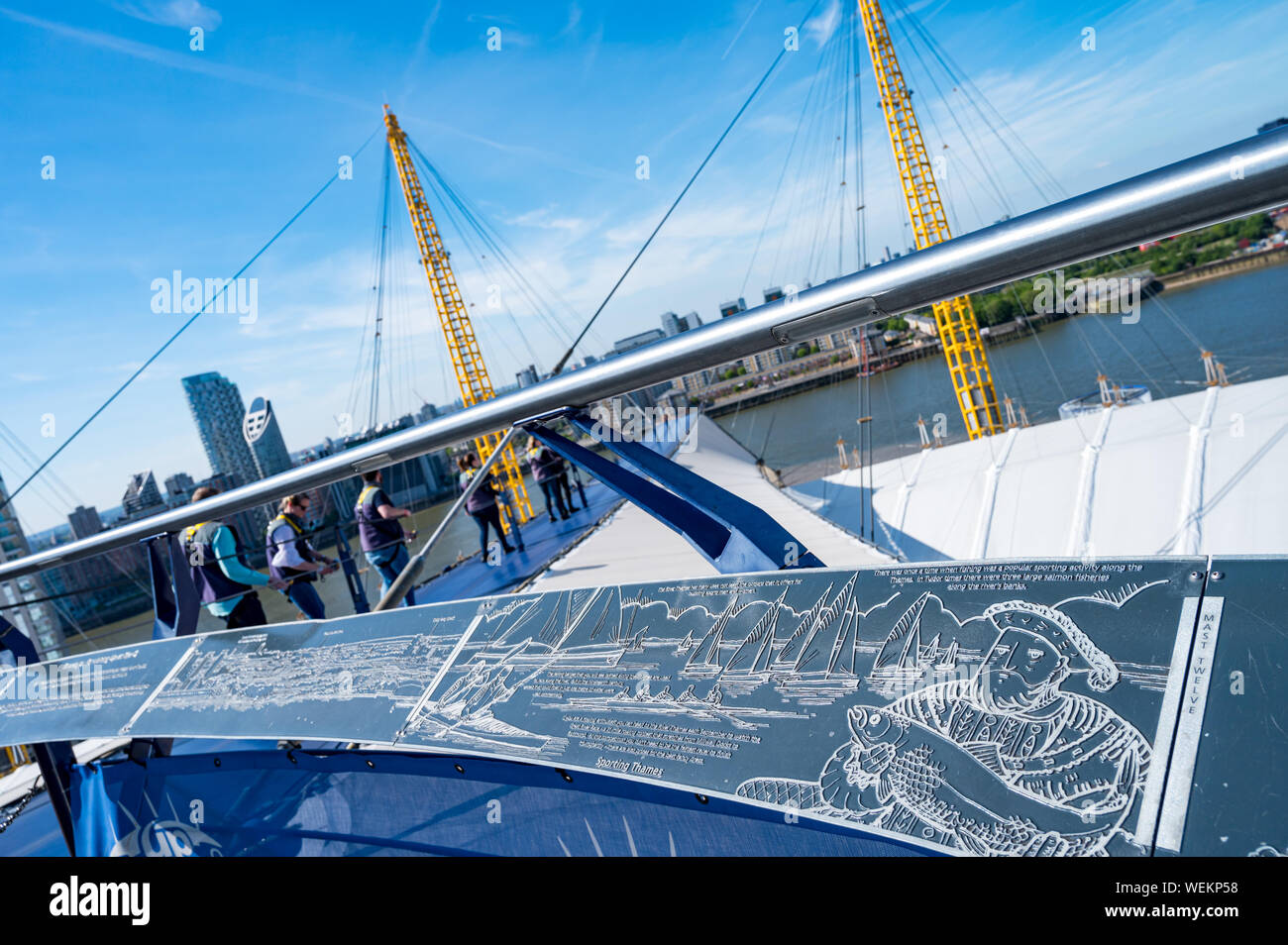 Up at the o2 Roof, Greenwich, London Stock Photo - Alamy
