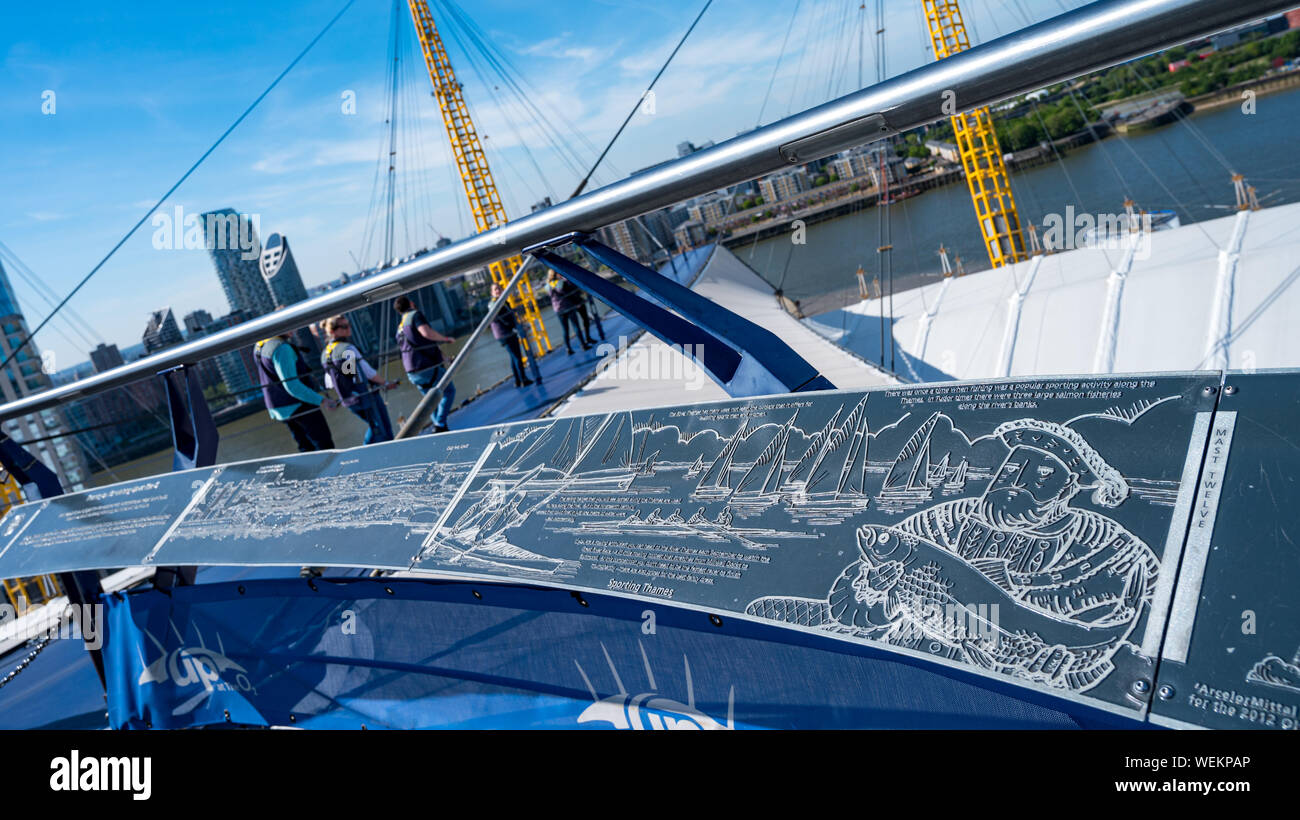 Up at the o2 Roof, Greenwich, London Stock Photo - Alamy