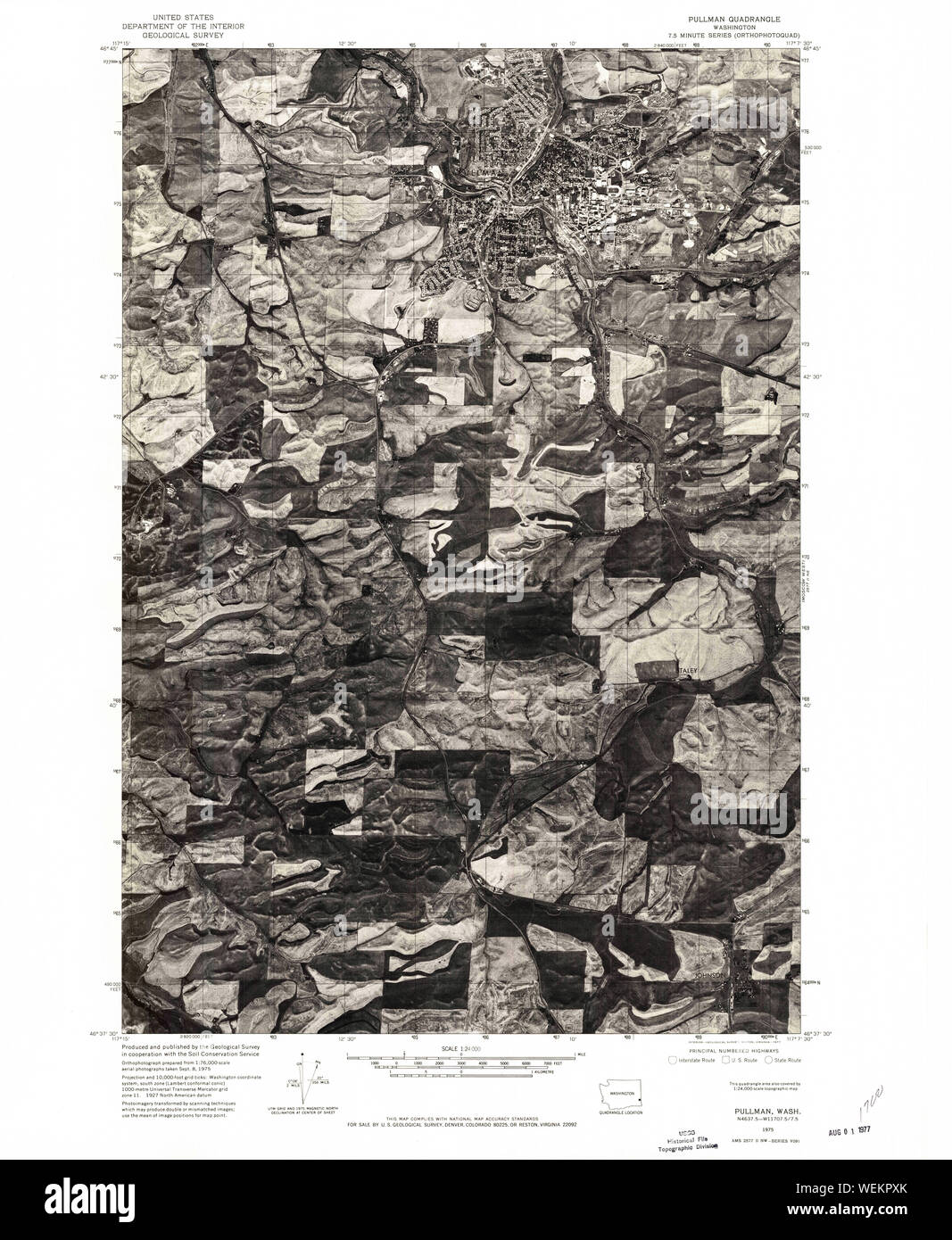 Pullman washington state map hi-res stock photography and images - Alamy