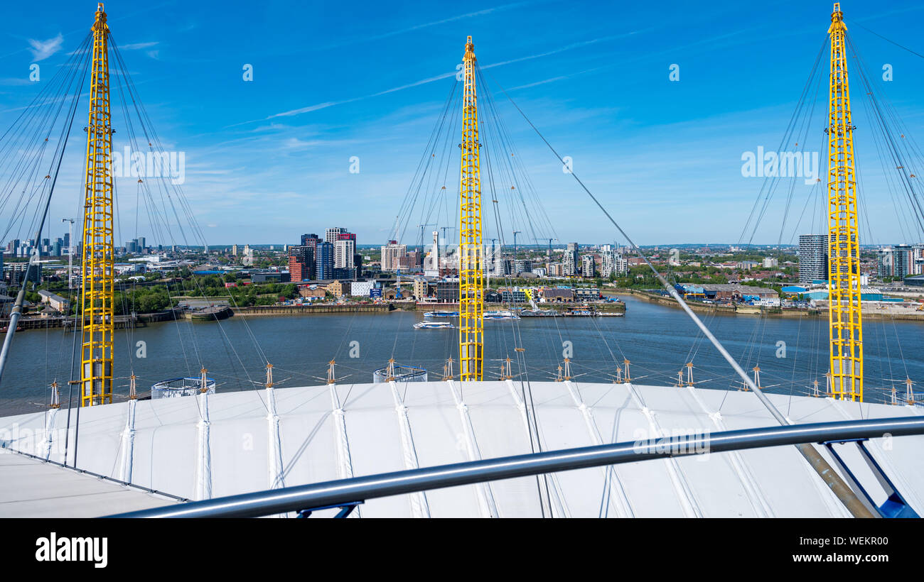 Up at the o2 Roof, Greenwich, London Stock Photo - Alamy