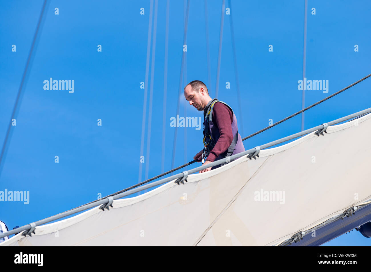Up at the o2 Roof, Greenwich, London Stock Photo - Alamy