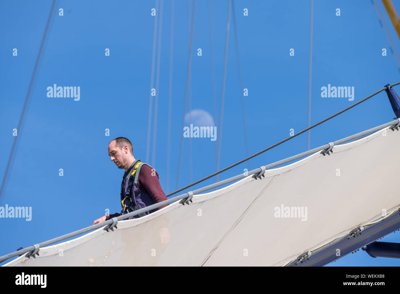 Up at the o2 Roof, Greenwich, London Stock Photo - Alamy