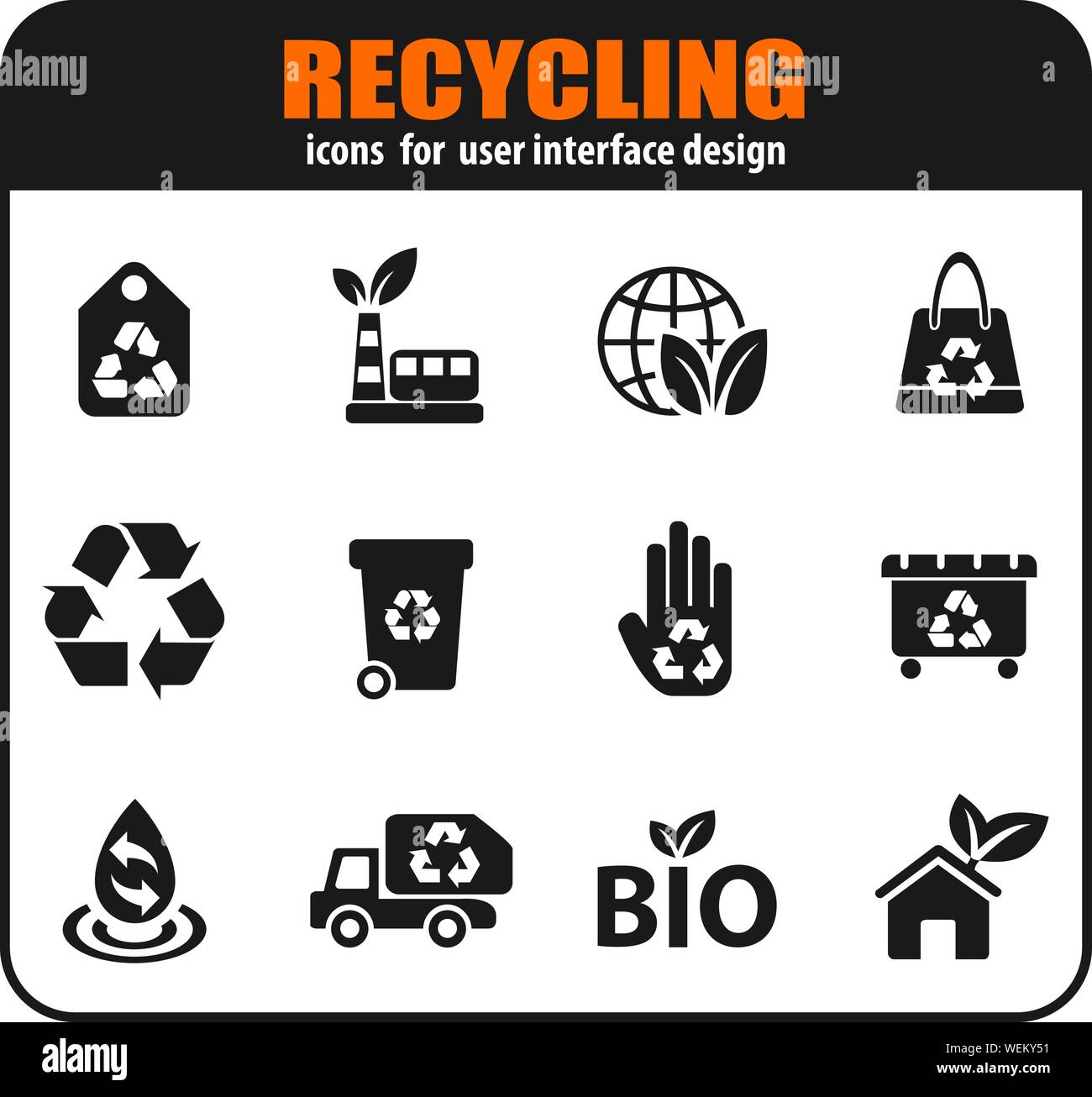 recycling icon set Stock Vector Image & Art - Alamy