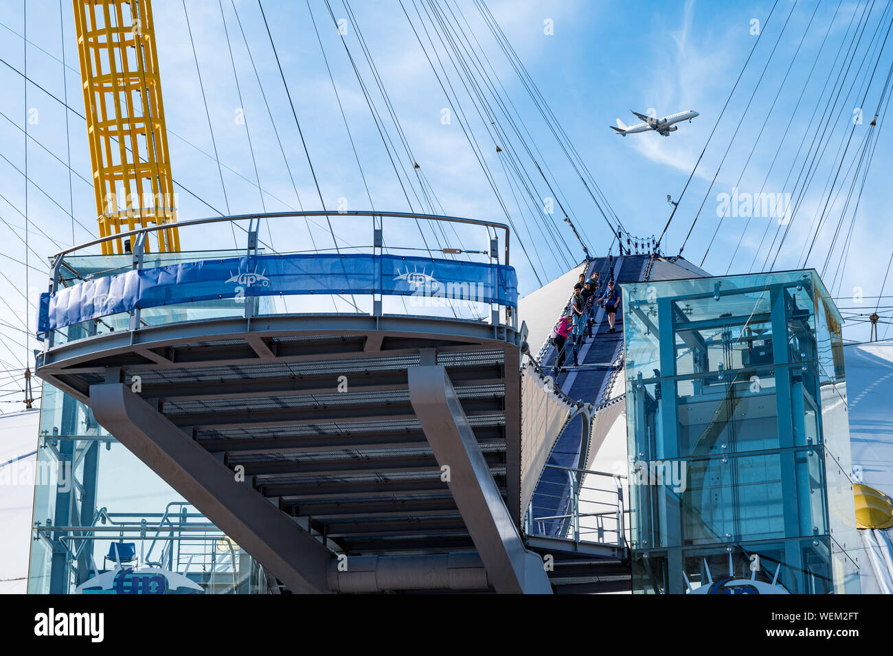 Up at the o2 Roof, Greenwich, London Stock Photo - Alamy
