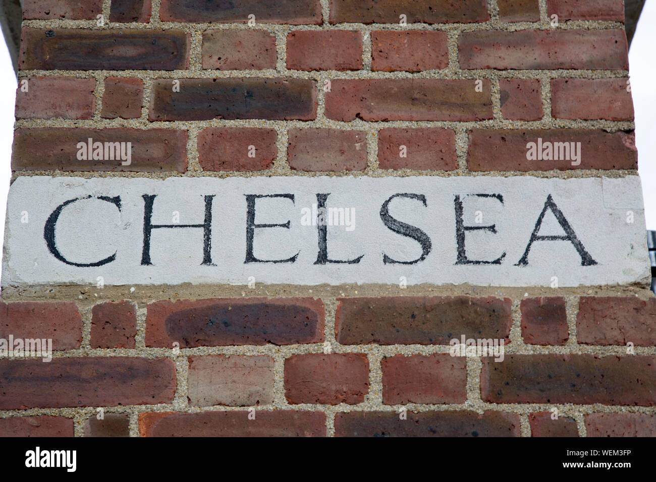 Chelsea Name written on Building Facade; London; England Stock Photo ...