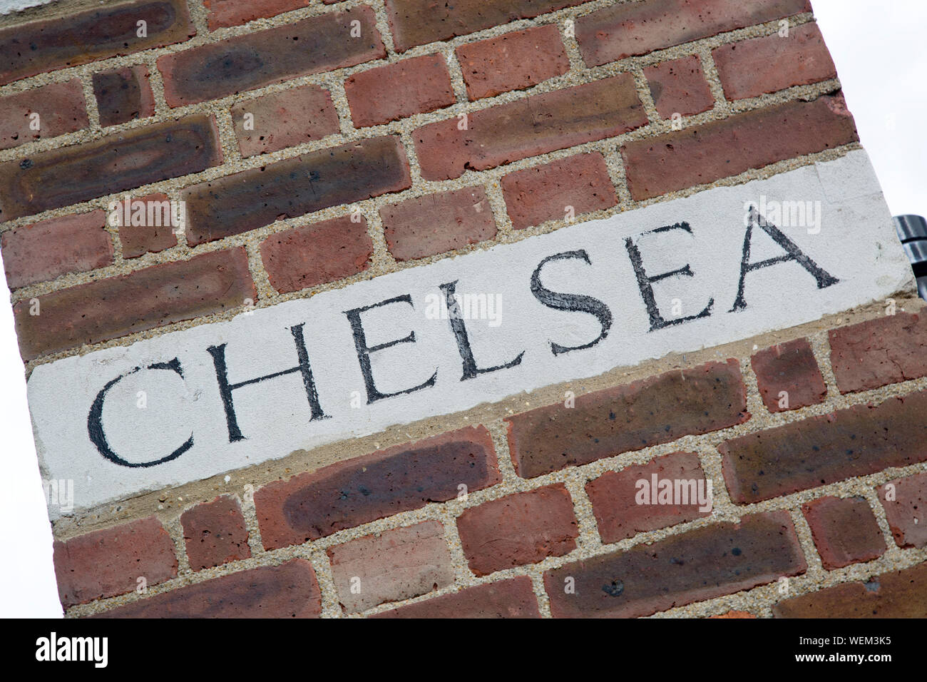 Chelsea Name written on Building Facade; London; England; UK with ...
