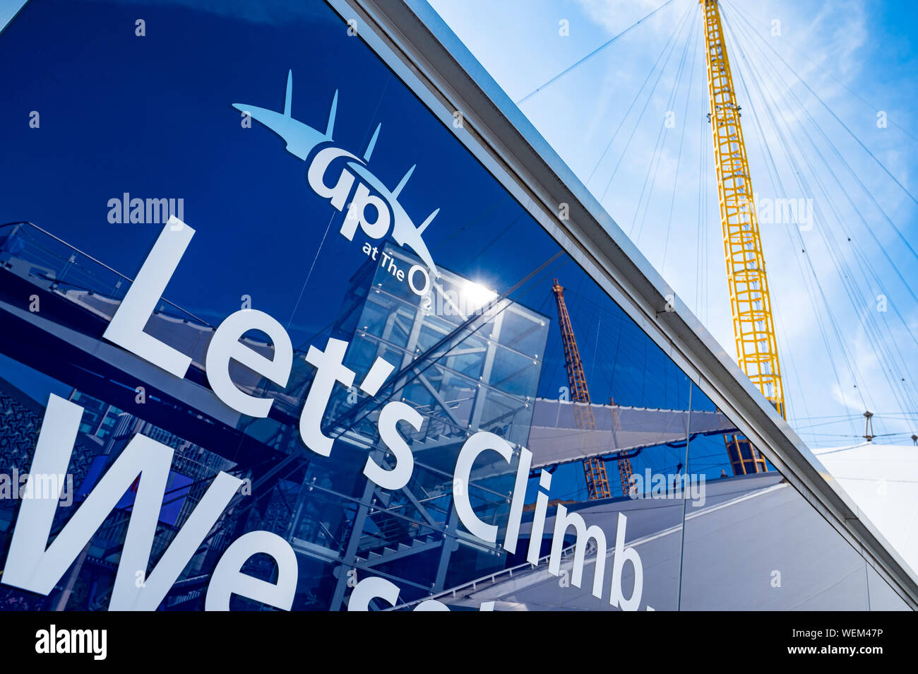 Up at the o2 Roof, Greenwich, London Stock Photo - Alamy