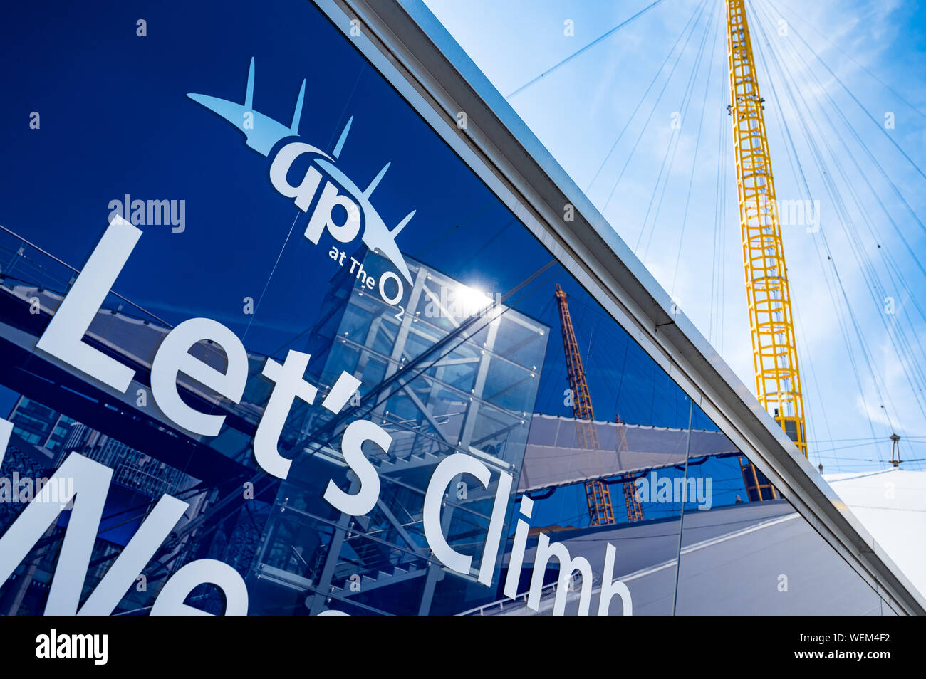 Up at the o2 Roof, Greenwich, London Stock Photo - Alamy