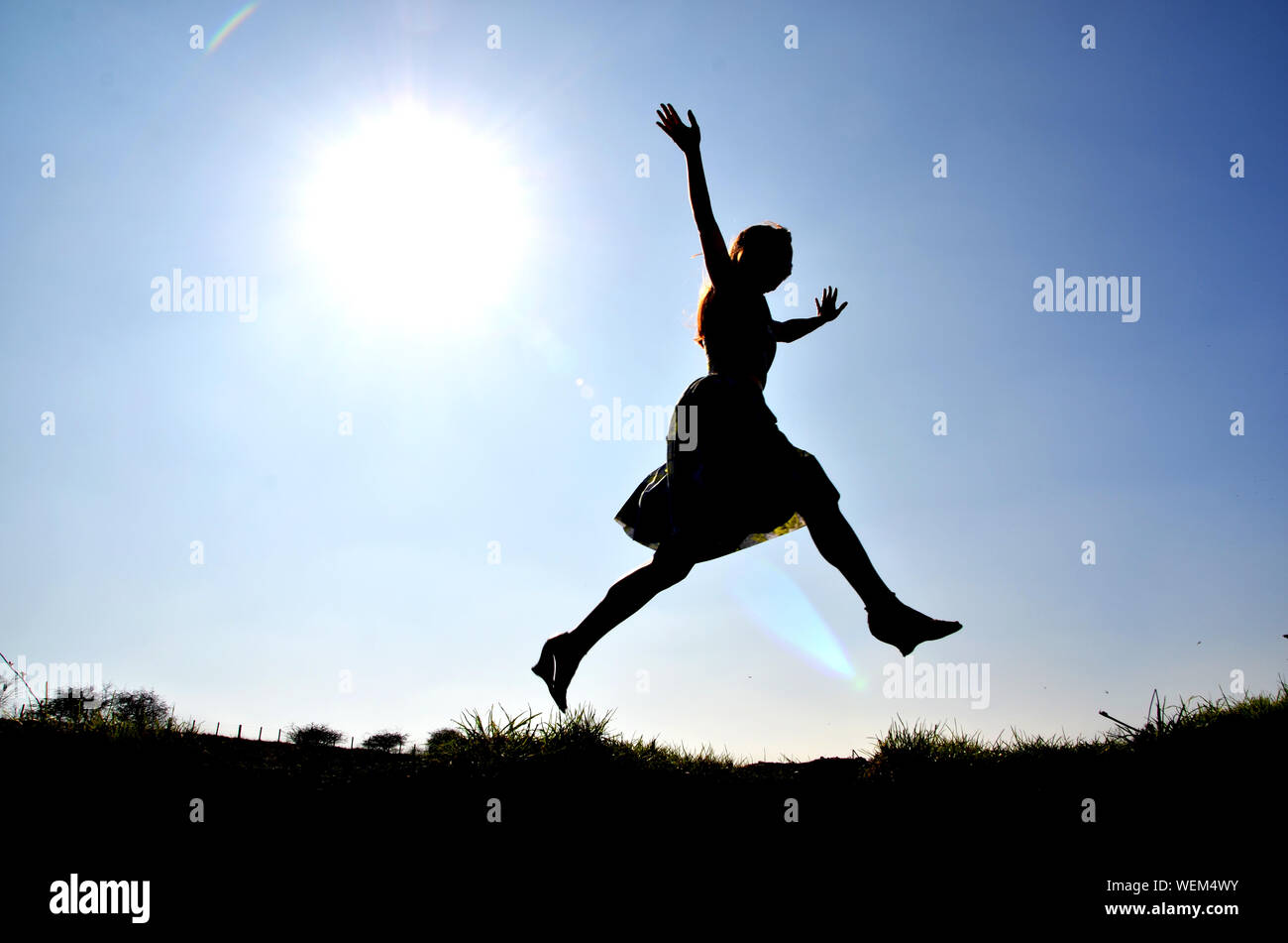 Man Woman Silhouette Low Angle High Resolution Stock Photography and ...