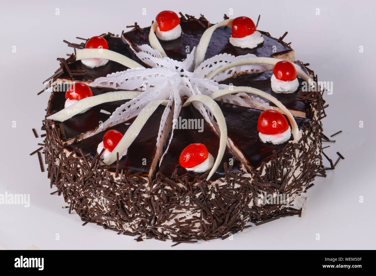 Delicous Cake chocolate with cream Stock Photo - Alamy