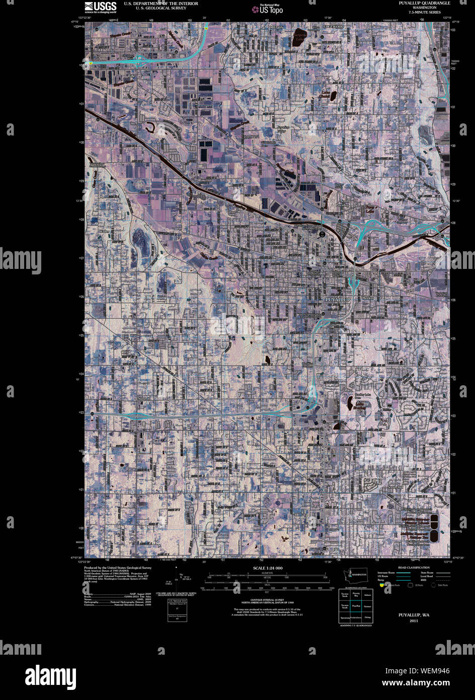 Map of puyallup hi-res stock photography and images - Alamy