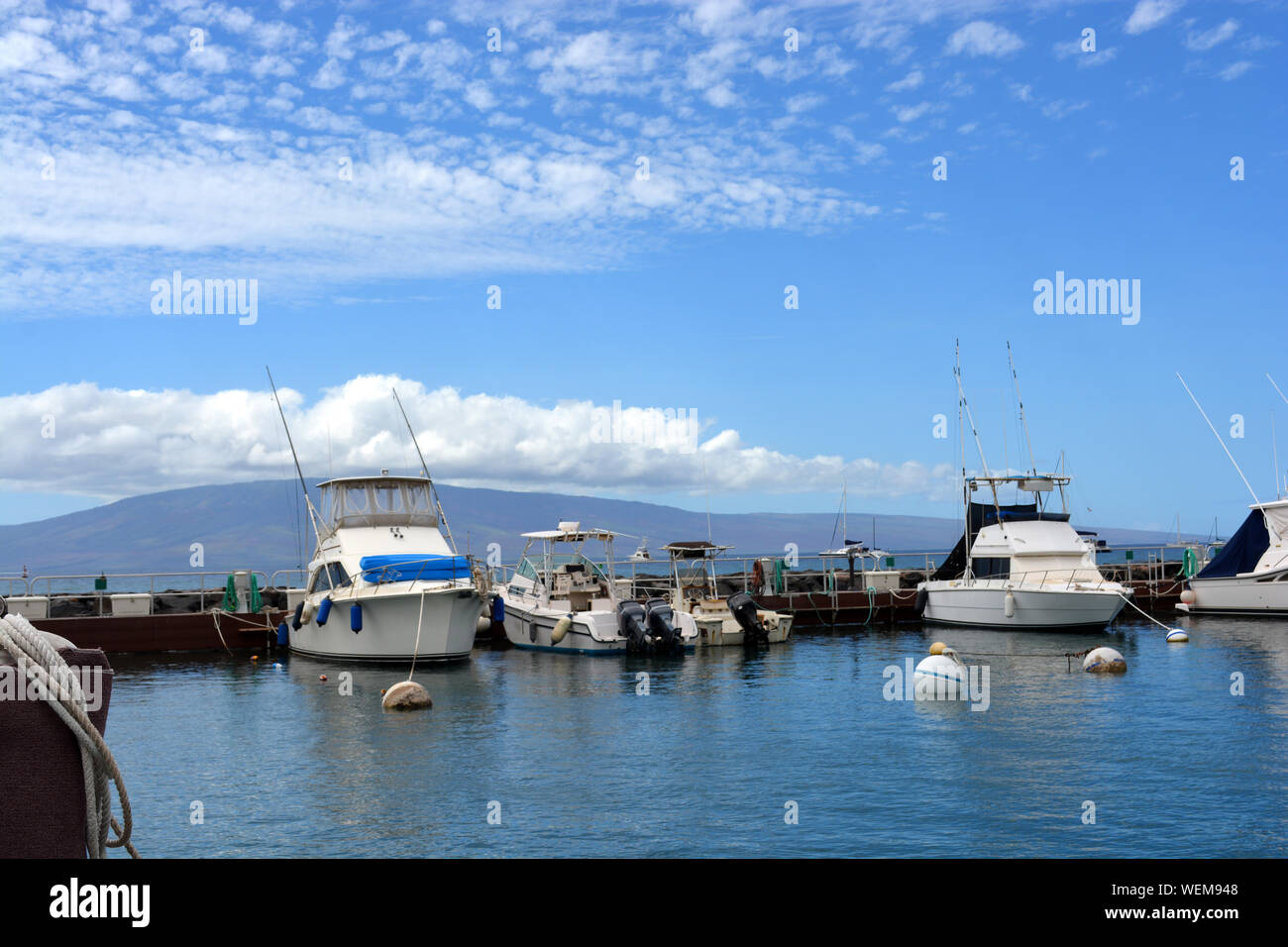 Ocean boat dock in a Pacific Island location Stock Photo - Alamy