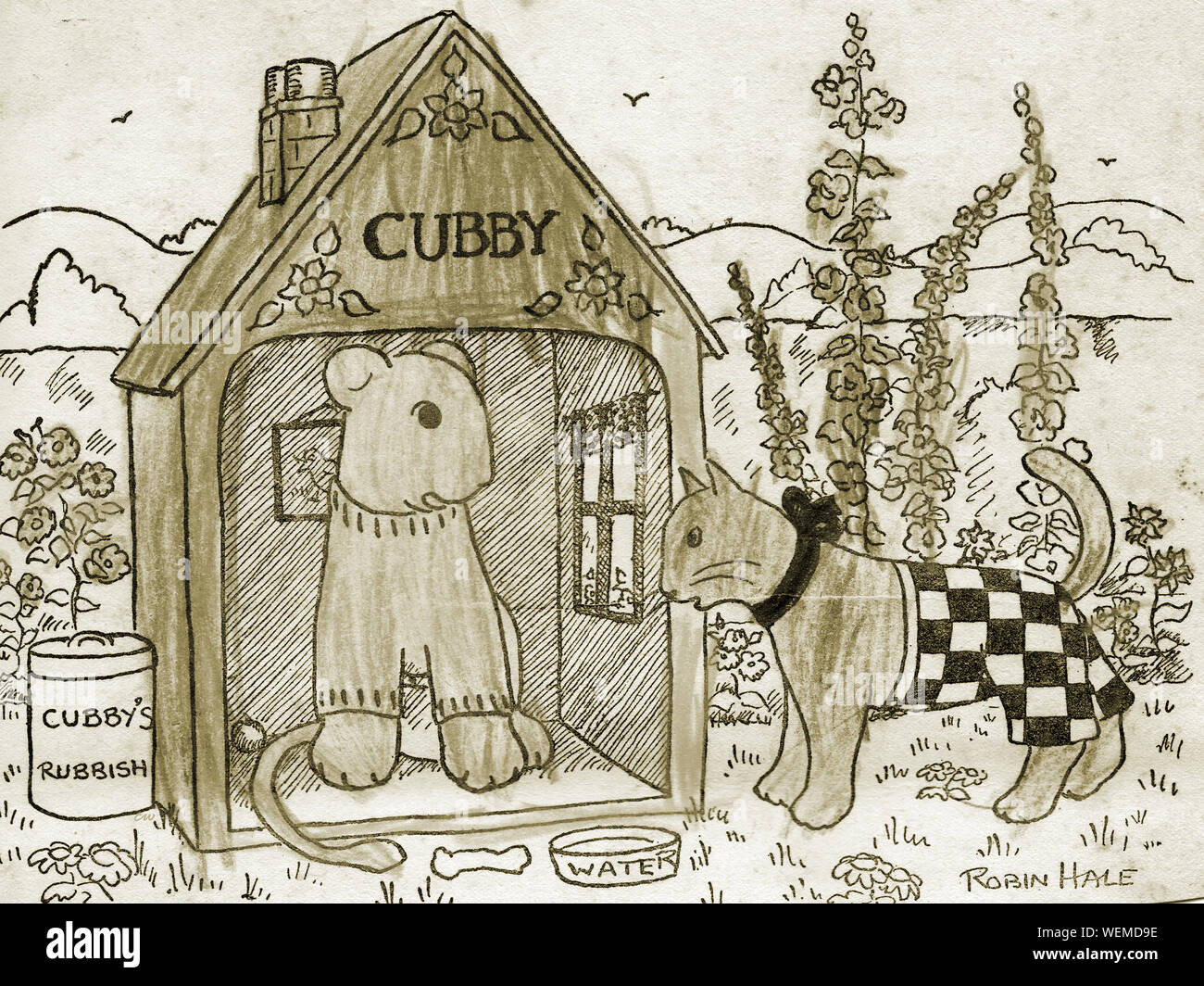 1936 Children's cartoon character CUBBY in his cubby house 1936 ...