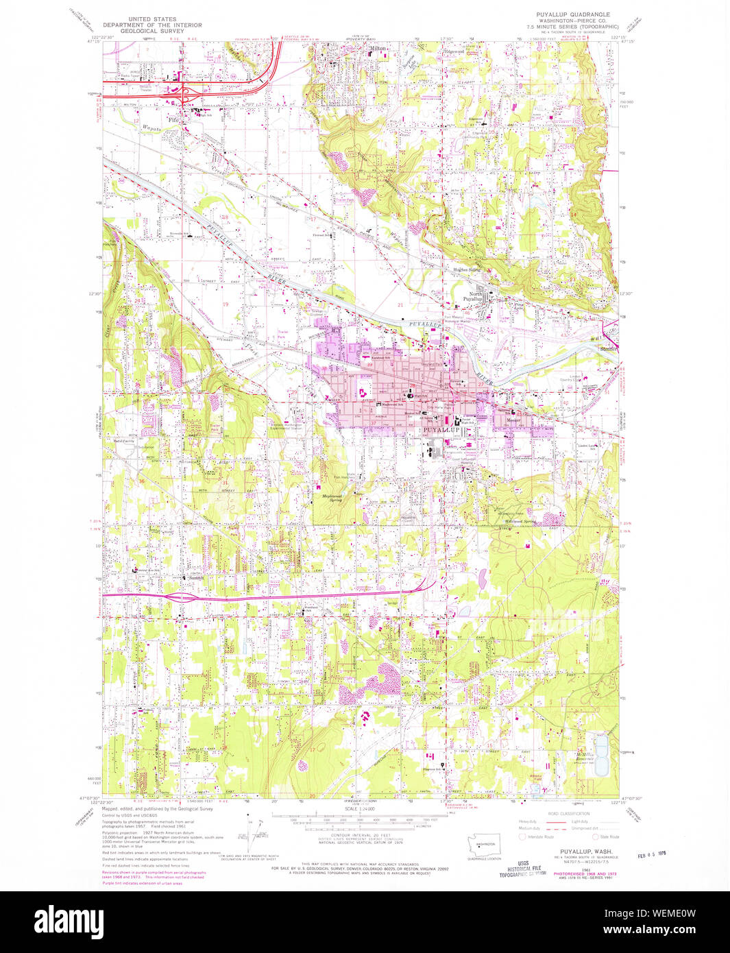 Map of puyallup hi-res stock photography and images - Alamy