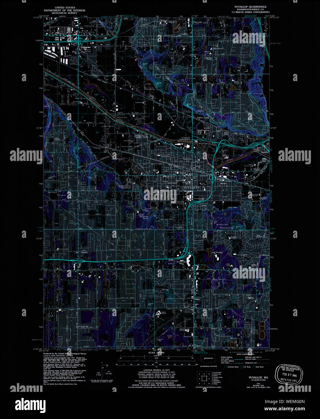 Map of puyallup hi-res stock photography and images - Alamy