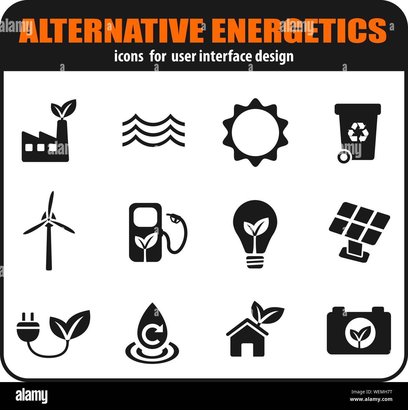 Alternative energetics icon set Stock Vector Image & Art - Alamy