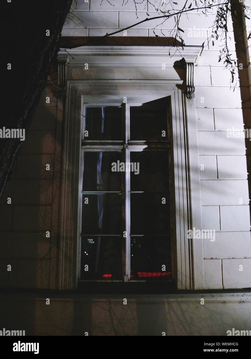 House night window exterior hi-res stock photography and images - Alamy