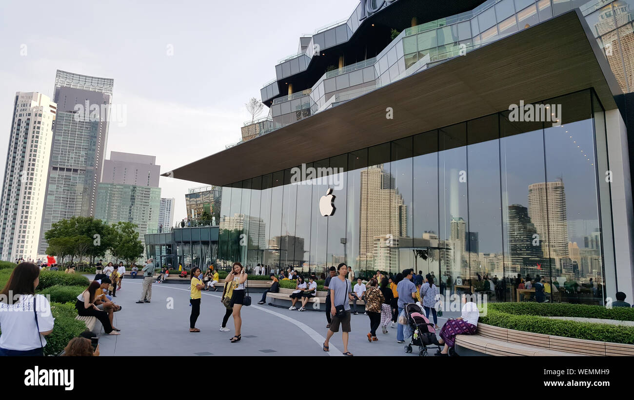 BANGKOK, THAILAND - MAY 6, 2019: Apple Store Iconsiam branch, the first ...