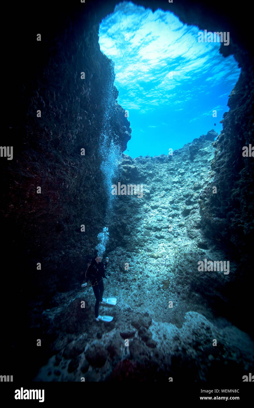 Man diving into the ocean hi-res stock photography and images - Alamy