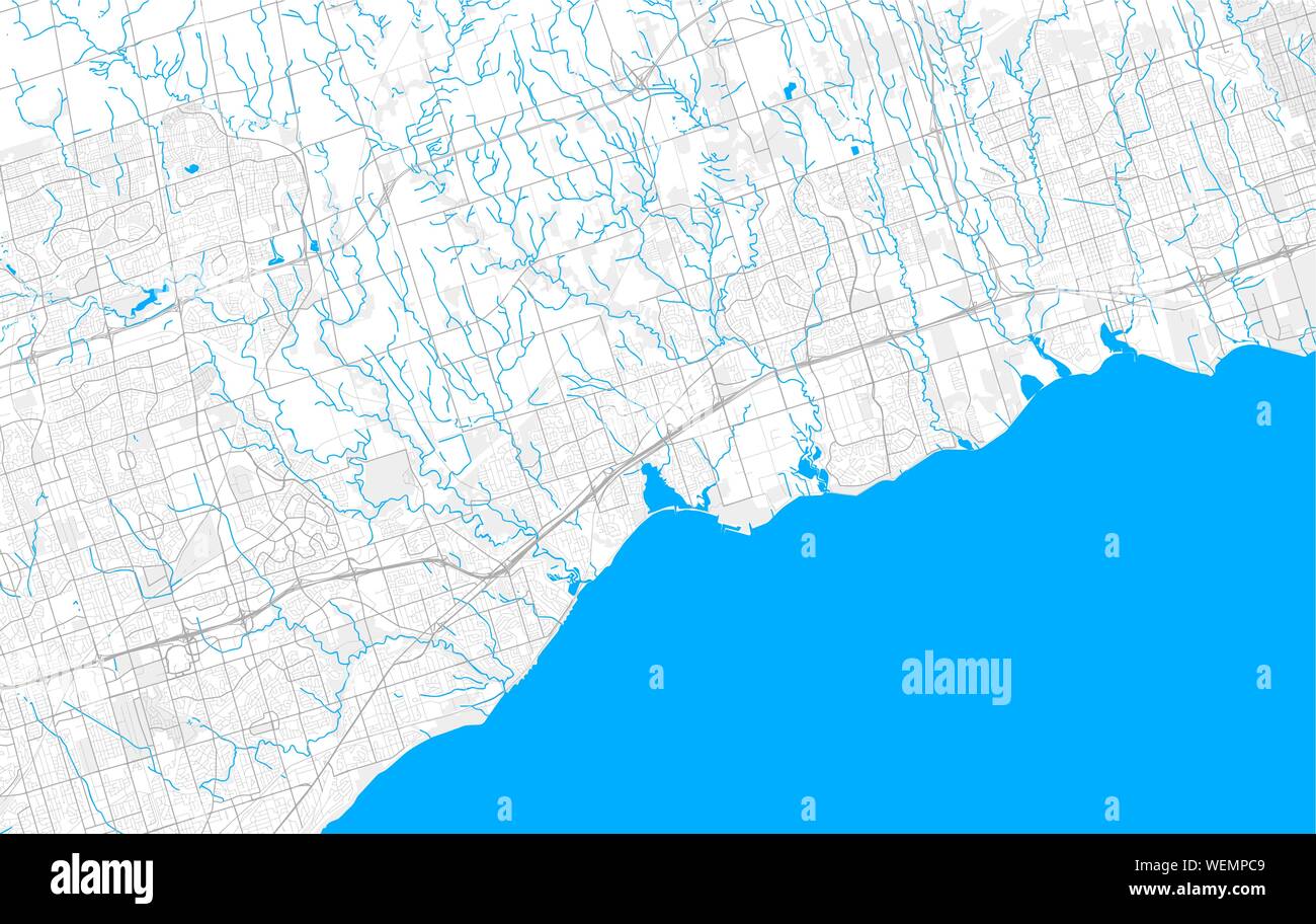 Rich detailed vector area map of Pickering, Ontario, Canada. Map ...