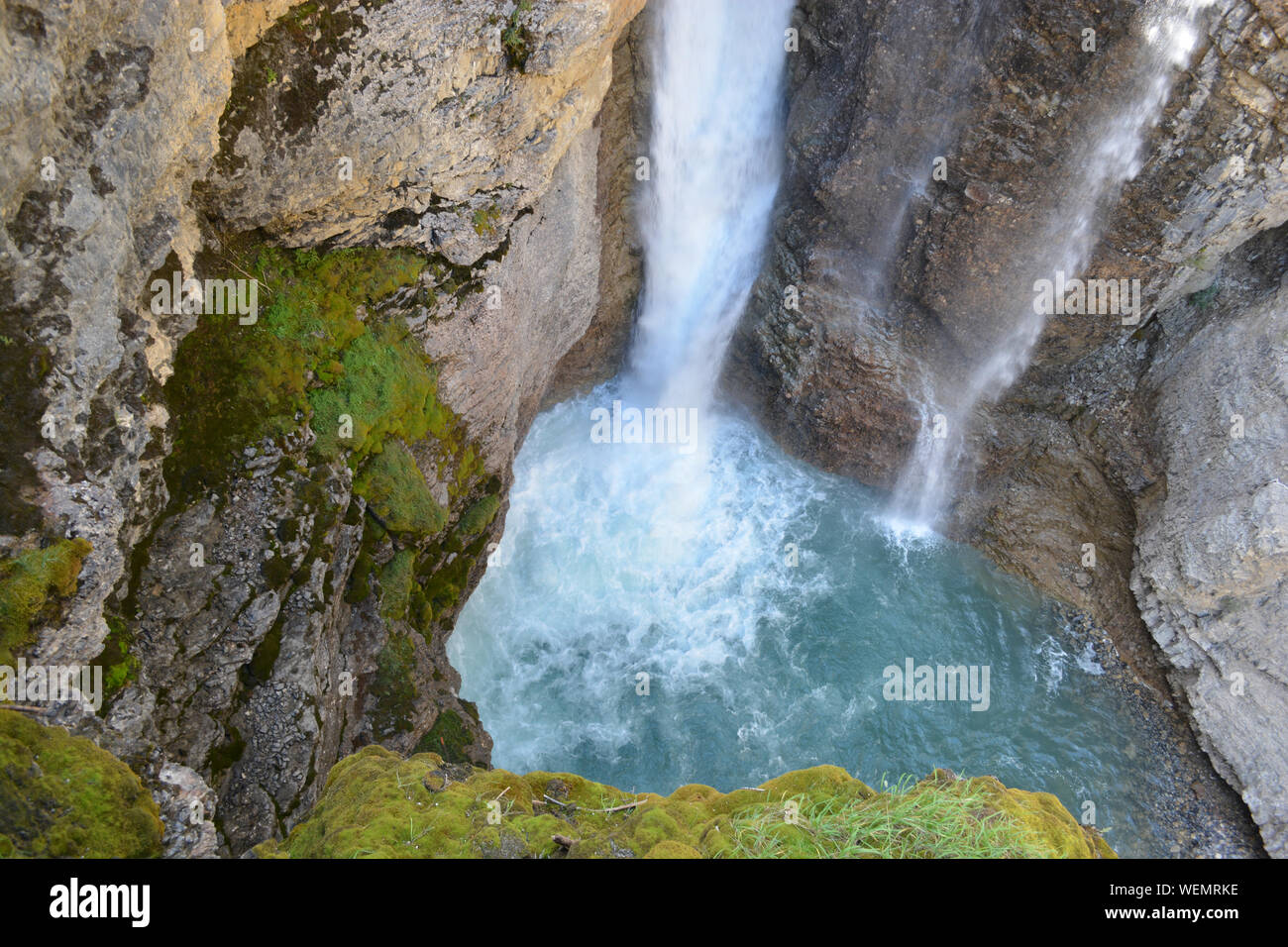 Beautiful Rocky Mountain Waterfall with Natural Pool Stock Photo - Alamy