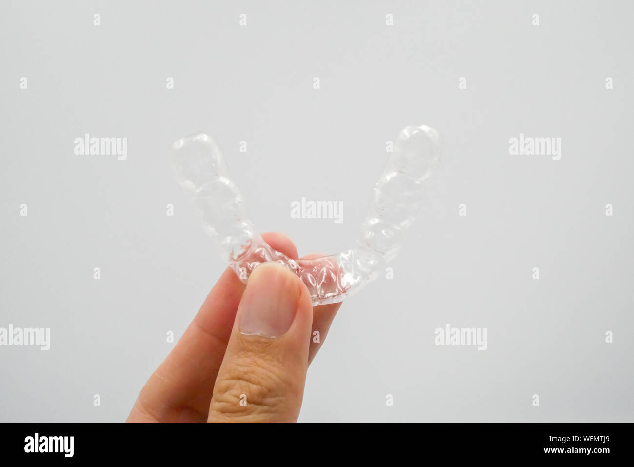 Clear plastic retainer teeth, it's a new technology equipment for ...