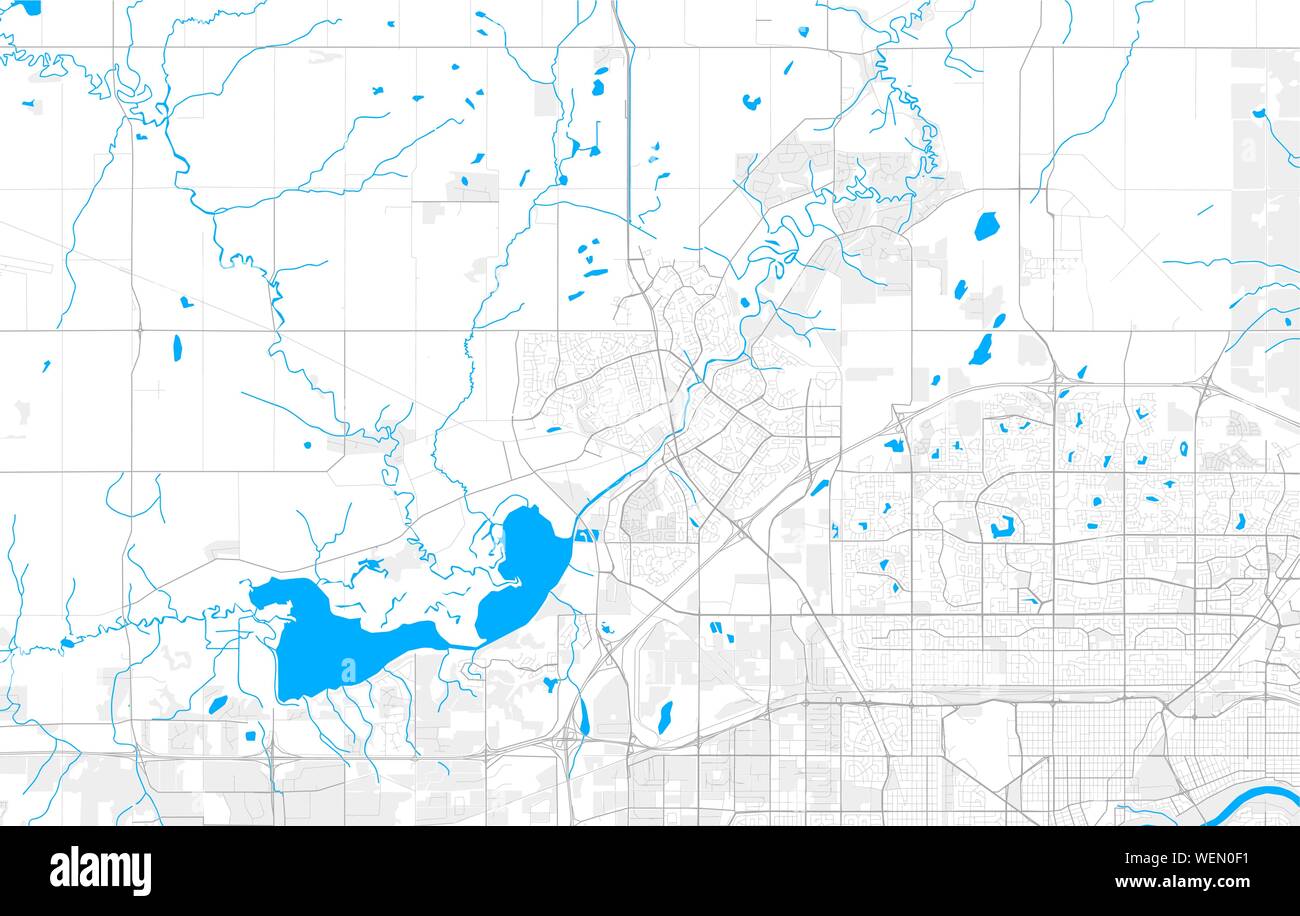 Rich detailed vector area map of St. Albert, Alberta, Canada. Map ...