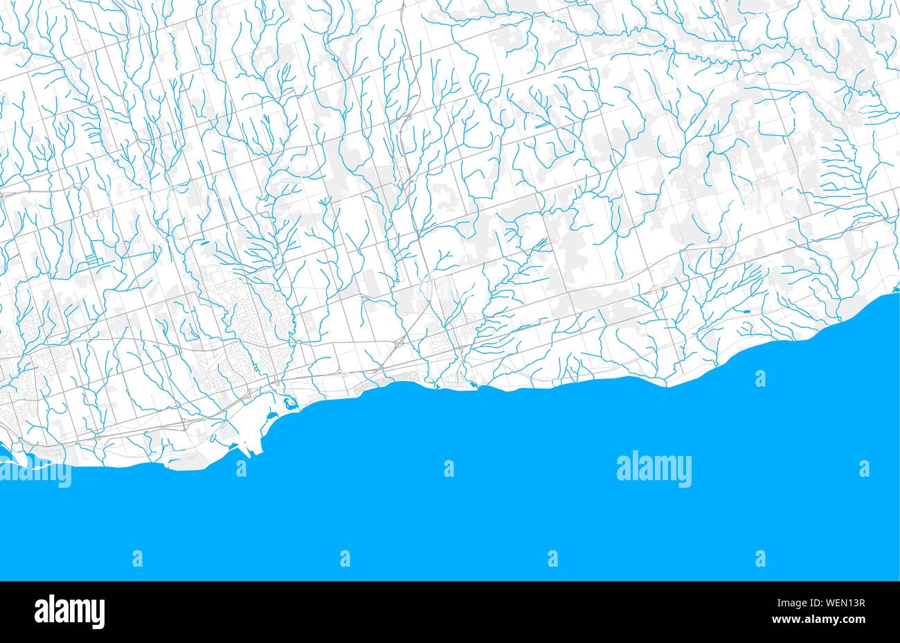 Rich detailed vector area map of Clarington, Ontario, Canada. Map ...