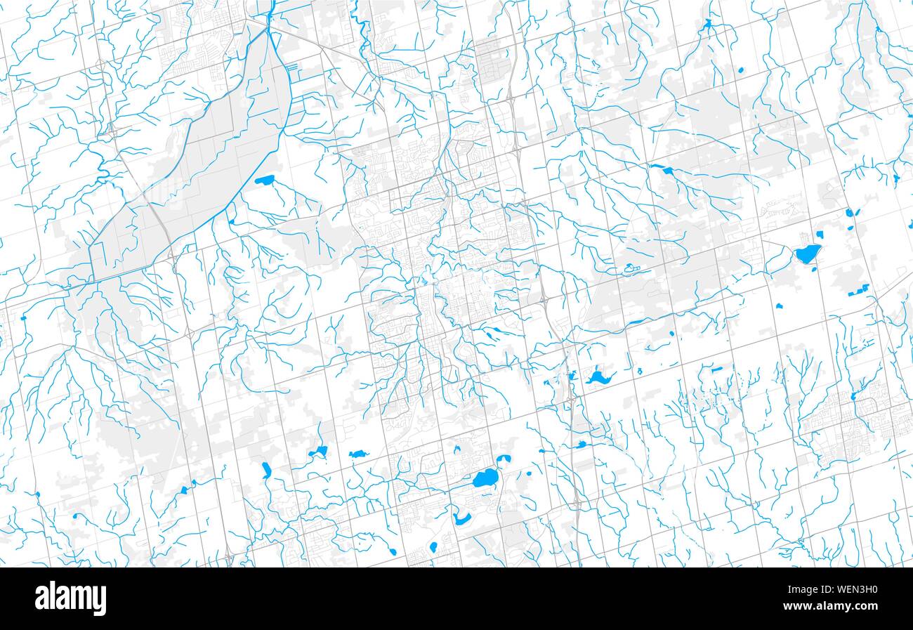 Rich detailed vector area map of Aurora, Ontario, Canada. Map template ...