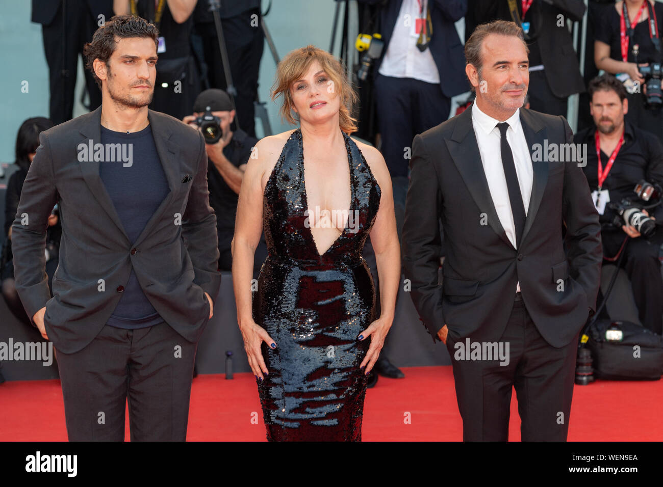 VENICE, Italy. 30th Aug, 2019. Louis Garrell, Emmanuelle Seigneur and ...