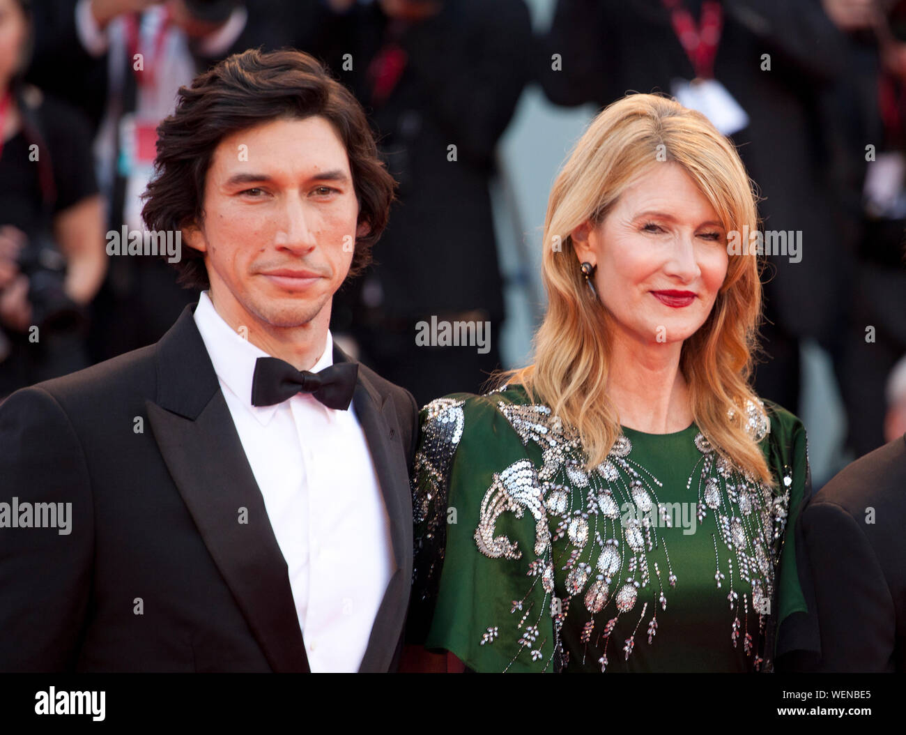 Venice, Italy, 29th August 2019, Adam Driver, Laura Dern at the gala screening of the film ...